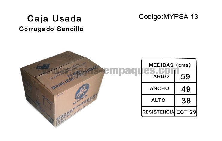 Caja de cartón usada de corrugado sencillo para embalaje ECT 29 - Cajas ...